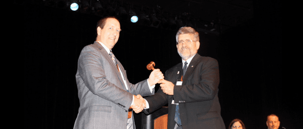 Bruce Thompson passes gavel and presidency to John McDonald - The ...
