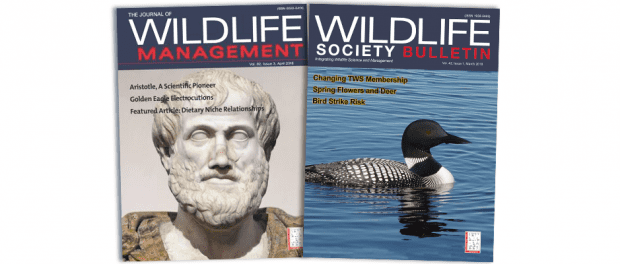 Two new TWS journal issues: March WSB and April JWM - The Wildlife Society
